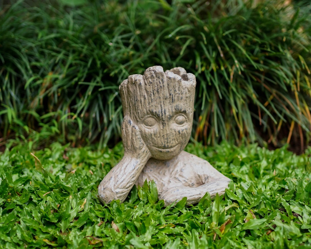 Groot Planter 8 Inch / 20 Cm, Groot Figurine, Groot Concrete, Unique ...