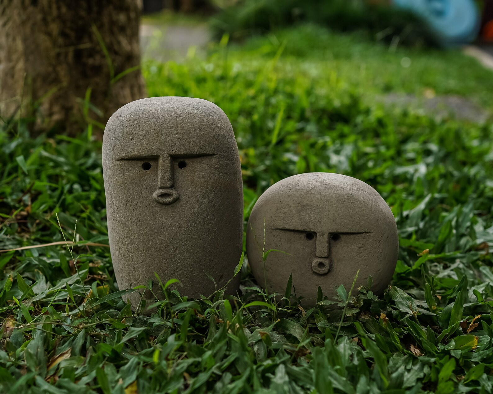 Funny Face Stone Stone Face Figurine Stone Carving Face - Etsy