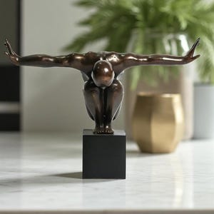 Statue of an Olympic Swimmer, Bronze Statue, Room Decor, Home Decor ...