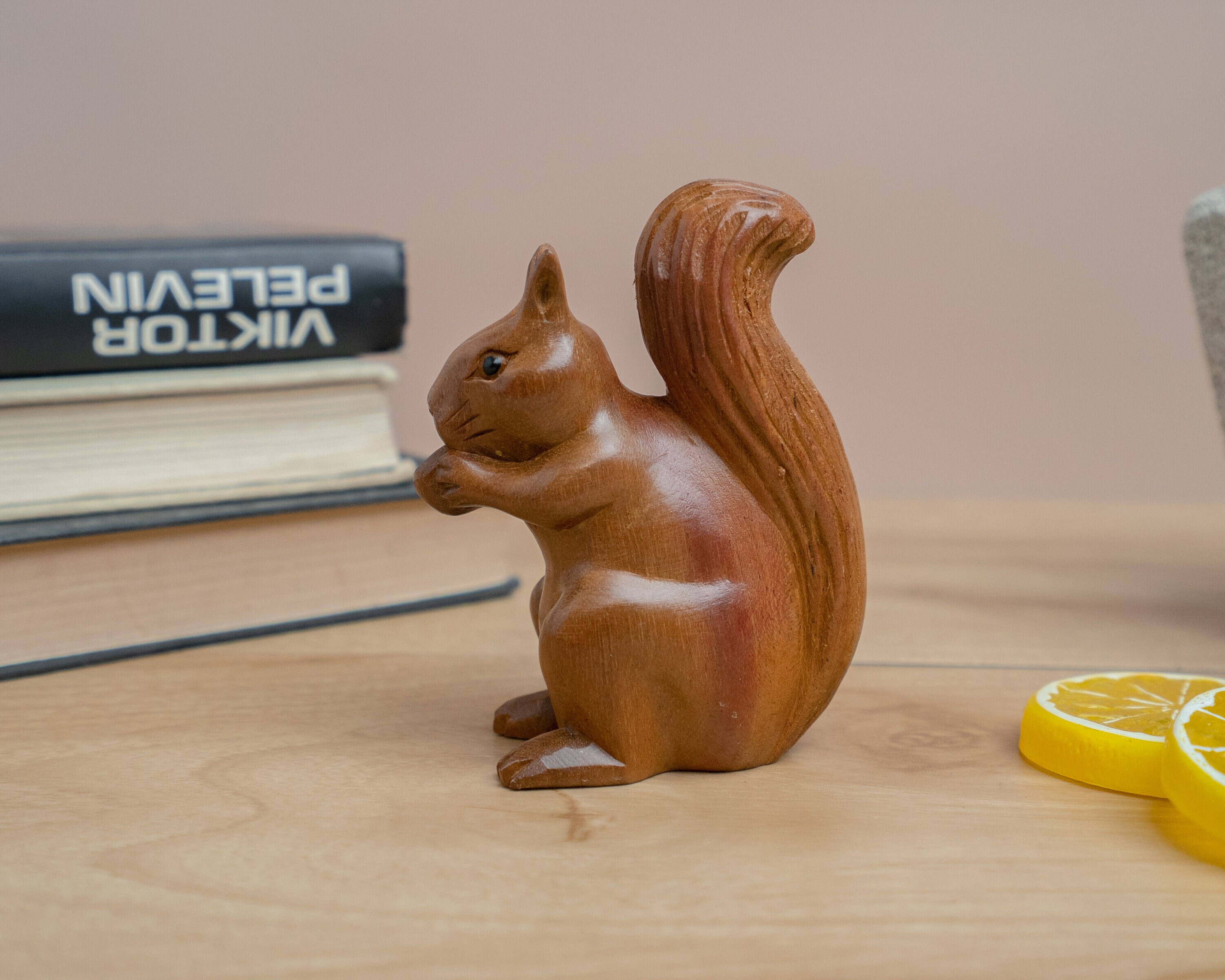 Wooden Squirrel Statue 3 Inch / 7 Cm Small Hand Carved - Etsy