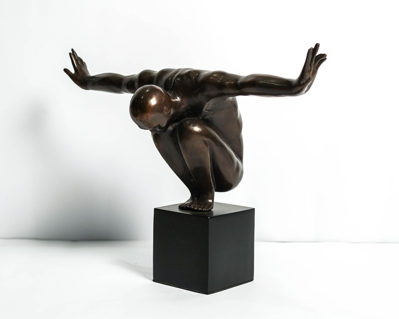 Statue of an Olympic Swimmer Bronze Statue Room Decor Home - Etsy