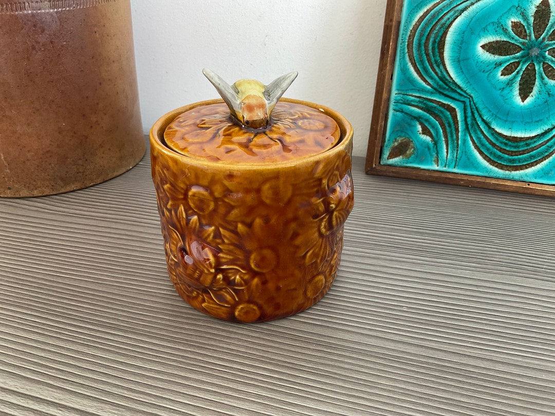 Vintage Bee Honey Pot, Made in Portugal, SECLA, Lidded Storage Jar ...