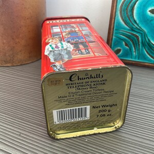Vintage Churchills Devon Toffee Tin, Telephone Kiosk, Money Box, - Etsy