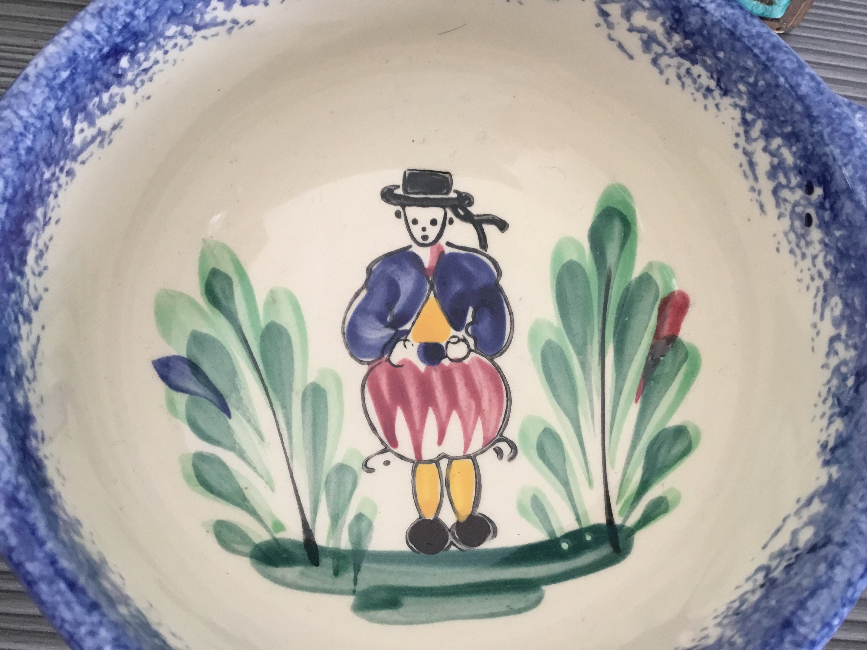 Vintage BRETAGNE Hand Painted Bowls French Pottery - Etsy