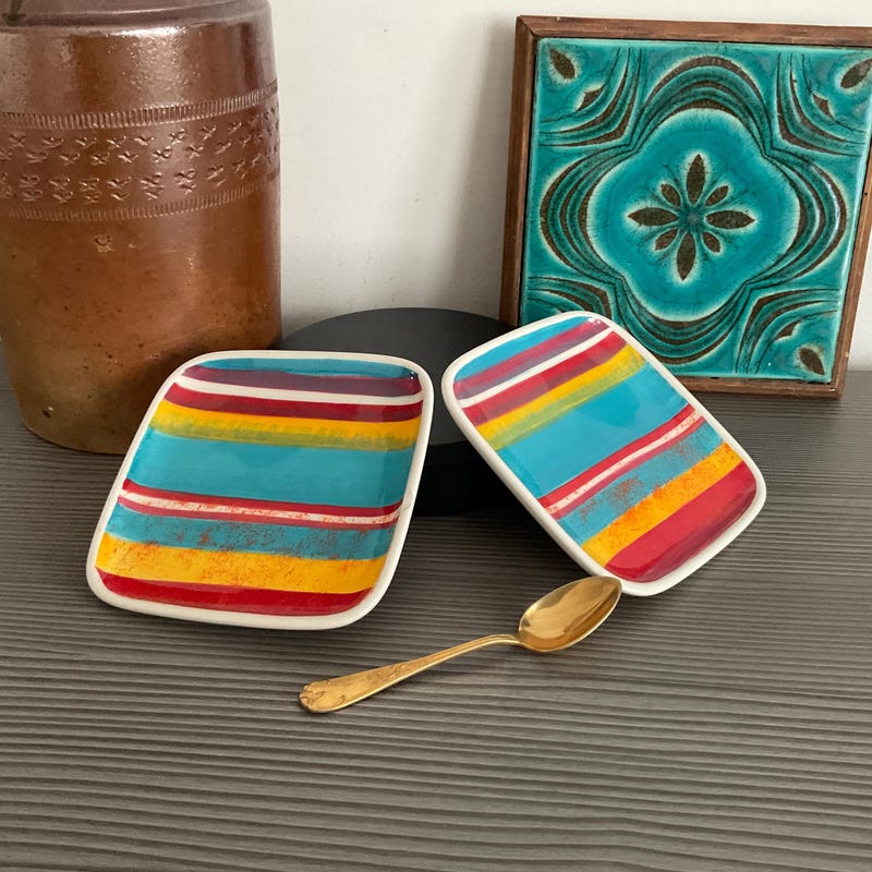 Small Funky Plate - Etsy UK