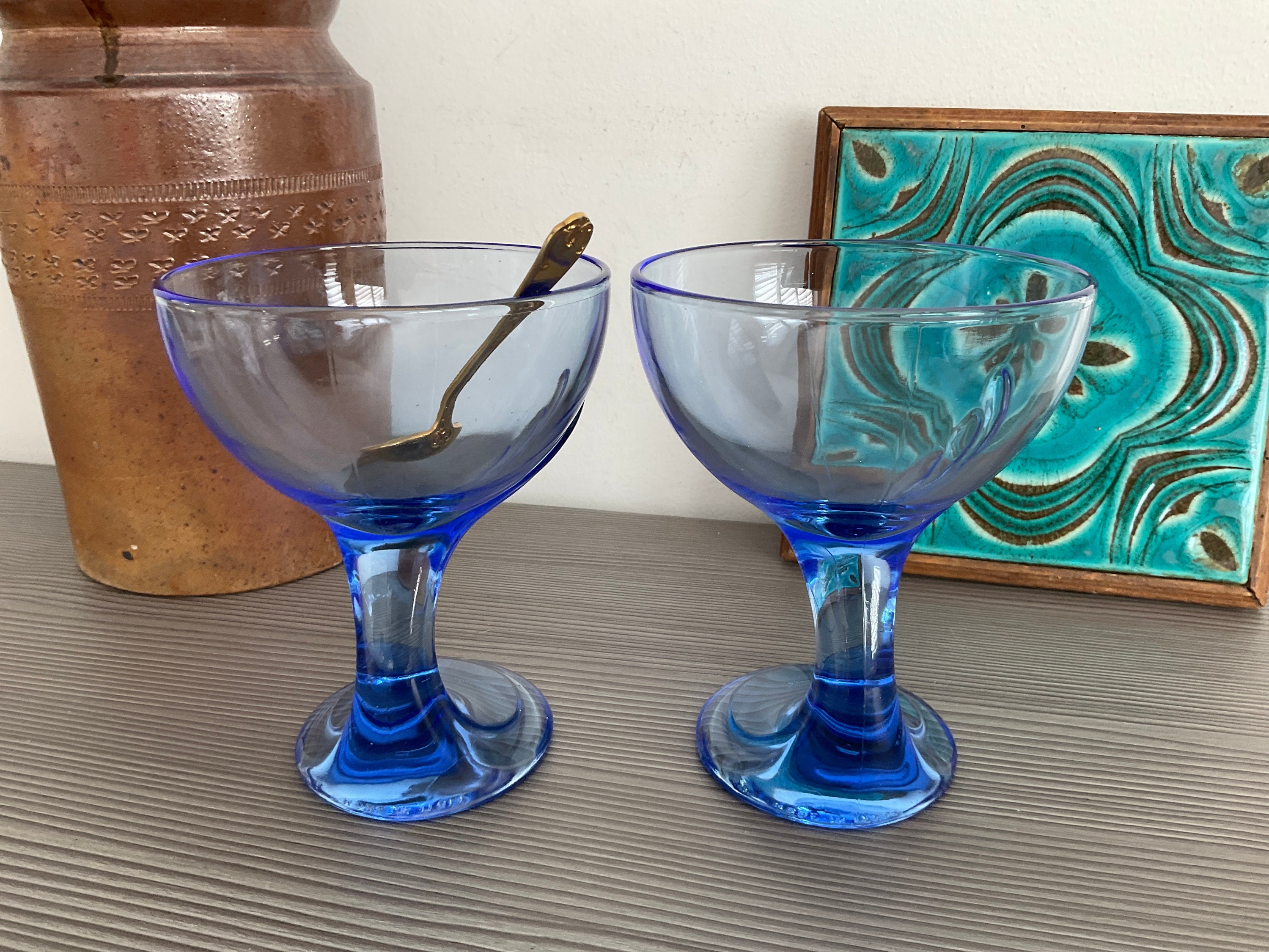 2 X Vintage Italian BORMIOLI ROCCO Sundae Glasses Ice Cream - Etsy