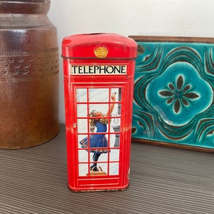 Vintage Churchills Devon Toffee Tin, Telephone Kiosk, Money Box, - Etsy