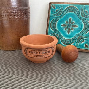 Vintage Henry Watson Pottery Mortar and Pestle, Terracotta Herb/spice ...