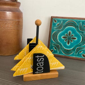 Modern Wood and Metal 6 Slice Toast Rack, Funky Design - Etsy