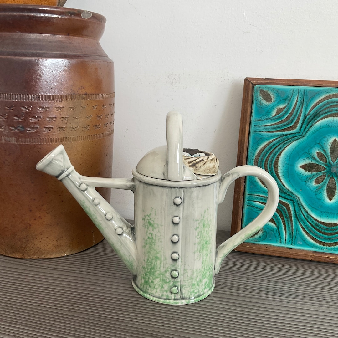 Vintage SWINESIDE Teapottery Ceramic Watering Can With Birds-nest ...