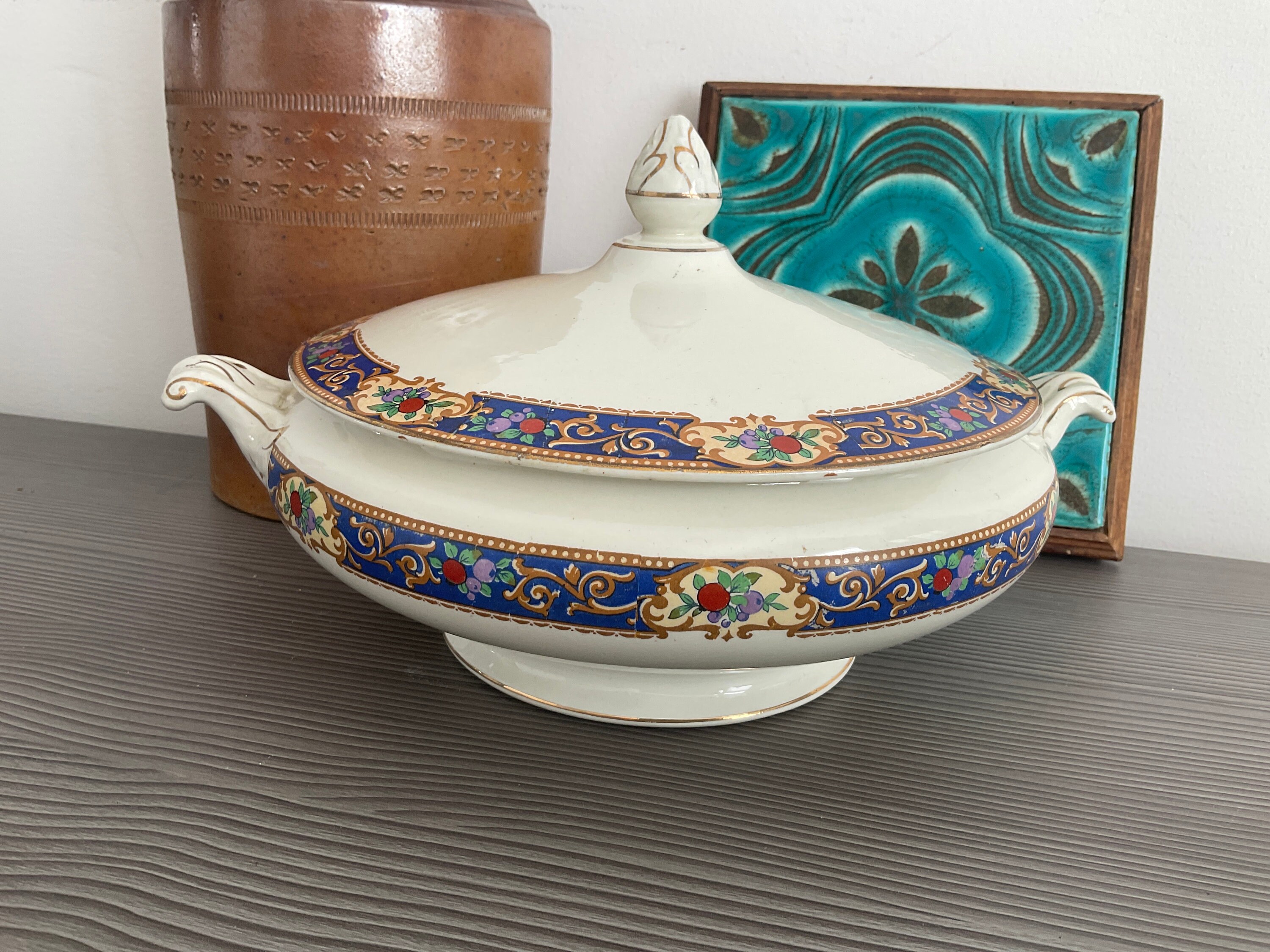 Vintage Palissy England Pottery Tureen/serving Dish, 1960s Covered ...