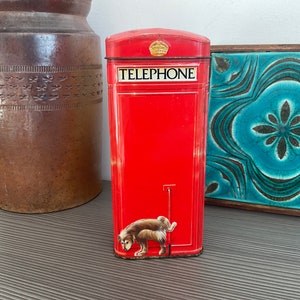 Vintage Churchills Devon Toffee Tin, Telephone Kiosk, Money Box, - Etsy