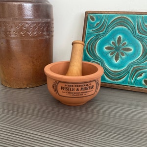 Vintage Henry Watson Pottery Mortar and Pestle, Terracotta Herb/spice/ Garlic Grinder - Etsy