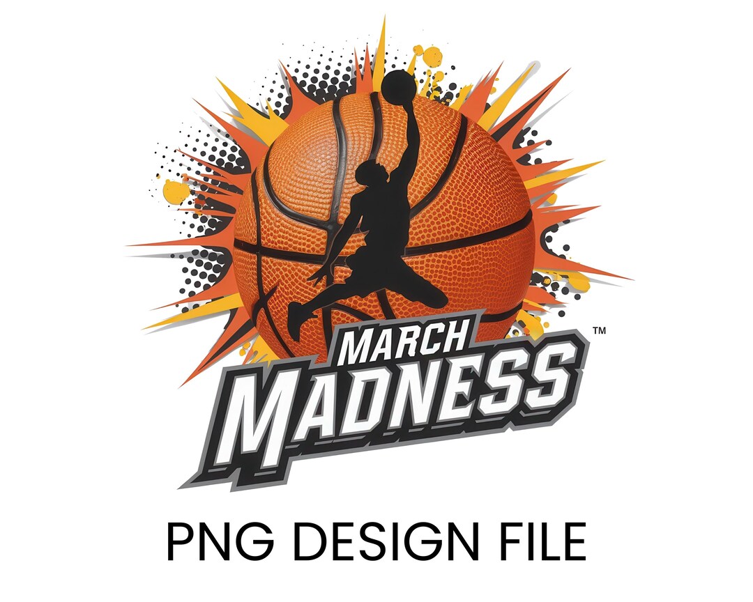 March Madness Basketball Clipart PNG Design for Sublimation Projects ...