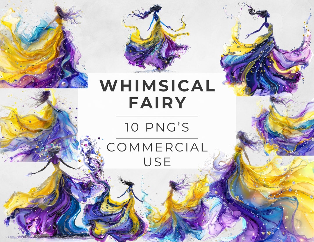 Clipart Whimsical Girl Fairy Princess, Woodland, Enchanted Forest ...