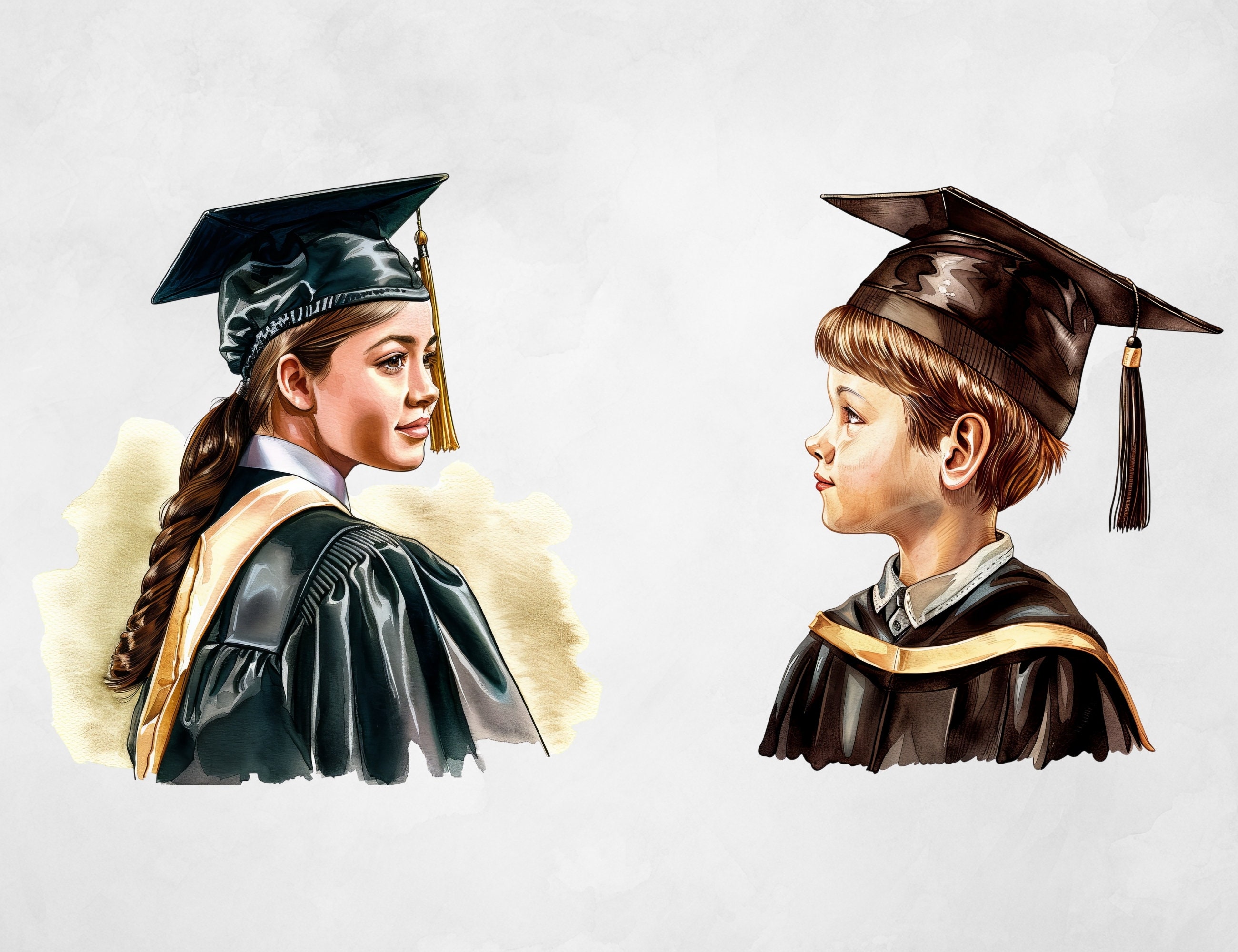 Graduation Clipart Boy, Girl, Student, Day, Gown, Cap, School Kids ...