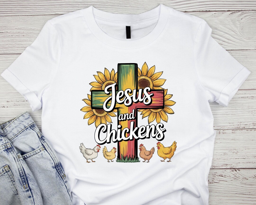 Jesus and Chickens PNG, Chicken Lover Digital Design, Jesus Lover Png ...