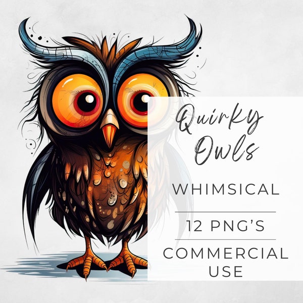 Whimsical Owl Art - Etsy