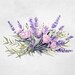 Lavender Floral Wreath Clipart, Purple Watercolor Flowers Pack, Wedding ...