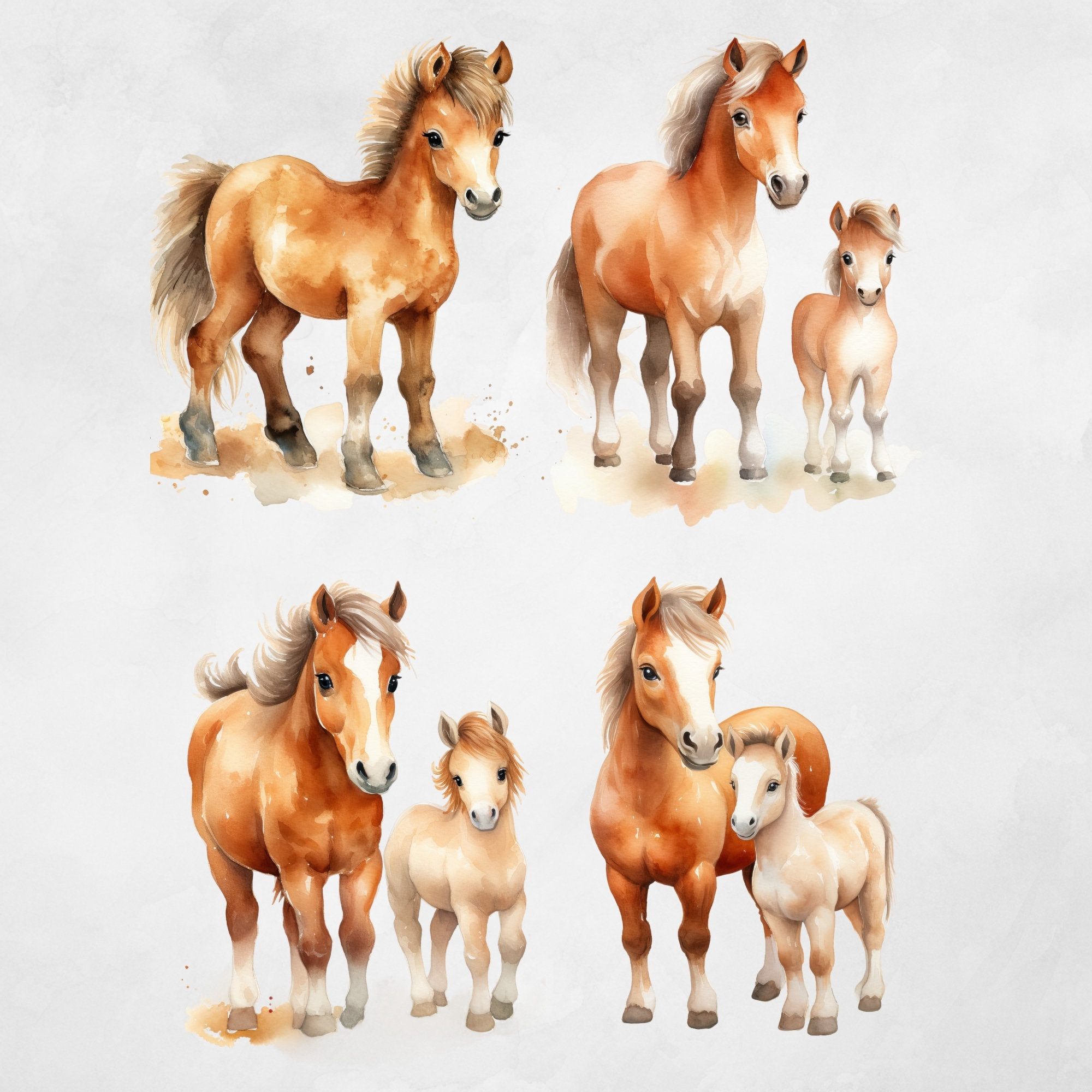 Pony Clipart Transparent PNG, Cute Animals, Scrapbook, Watercolor Horse ...
