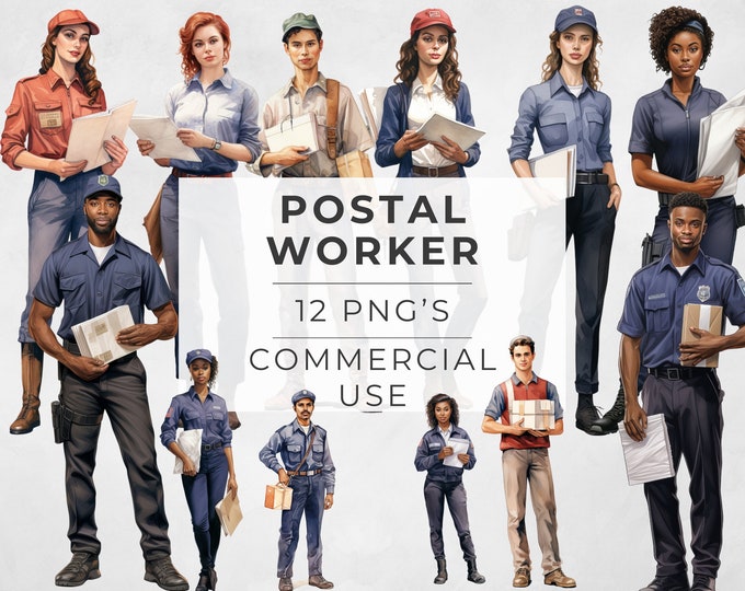 Postal Workers Clipart, Mail Woman, Delivery Girl, Mail Carrier ...