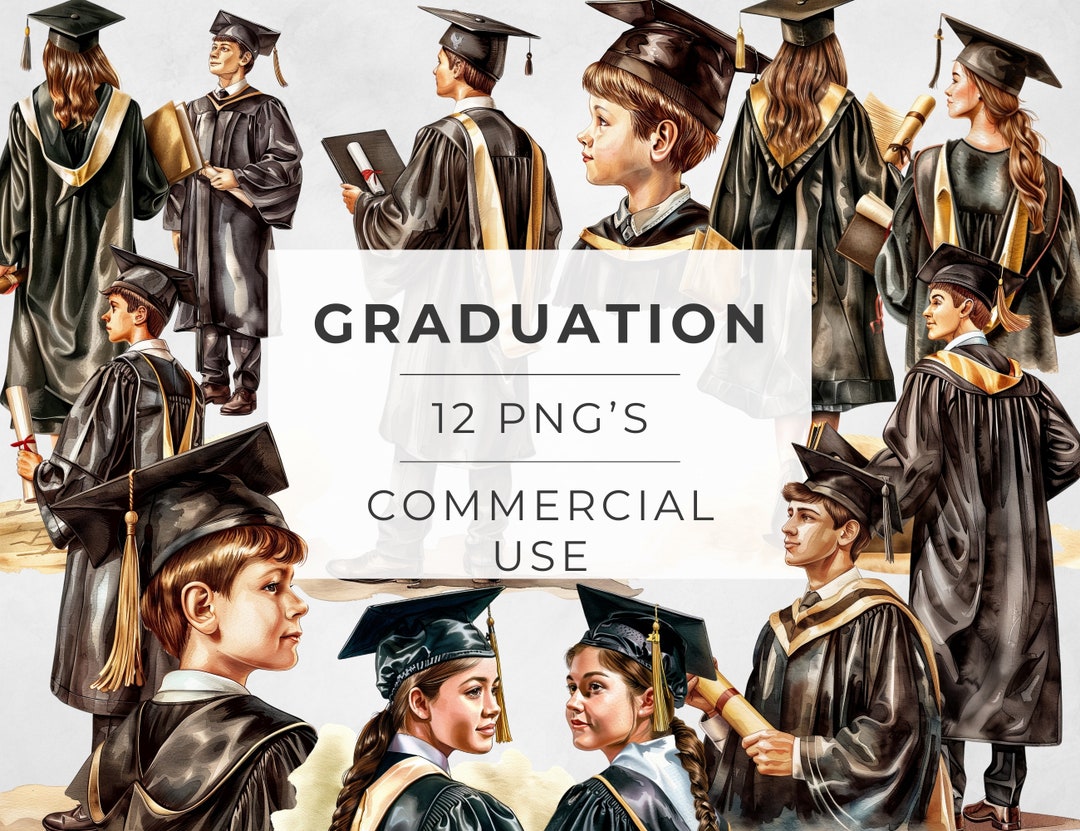 Graduation Clipart Boy, Girl, Student, Day, Gown, Cap, School Kids ...