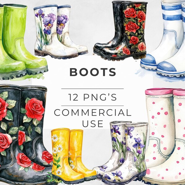 Rain Boot Flowers Art - Etsy