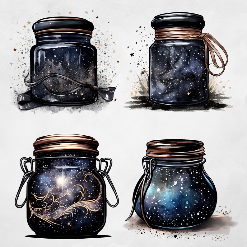 Magic Jar Clipart, Mason Jar Png Image, Glass, Magical, Fantasy ...