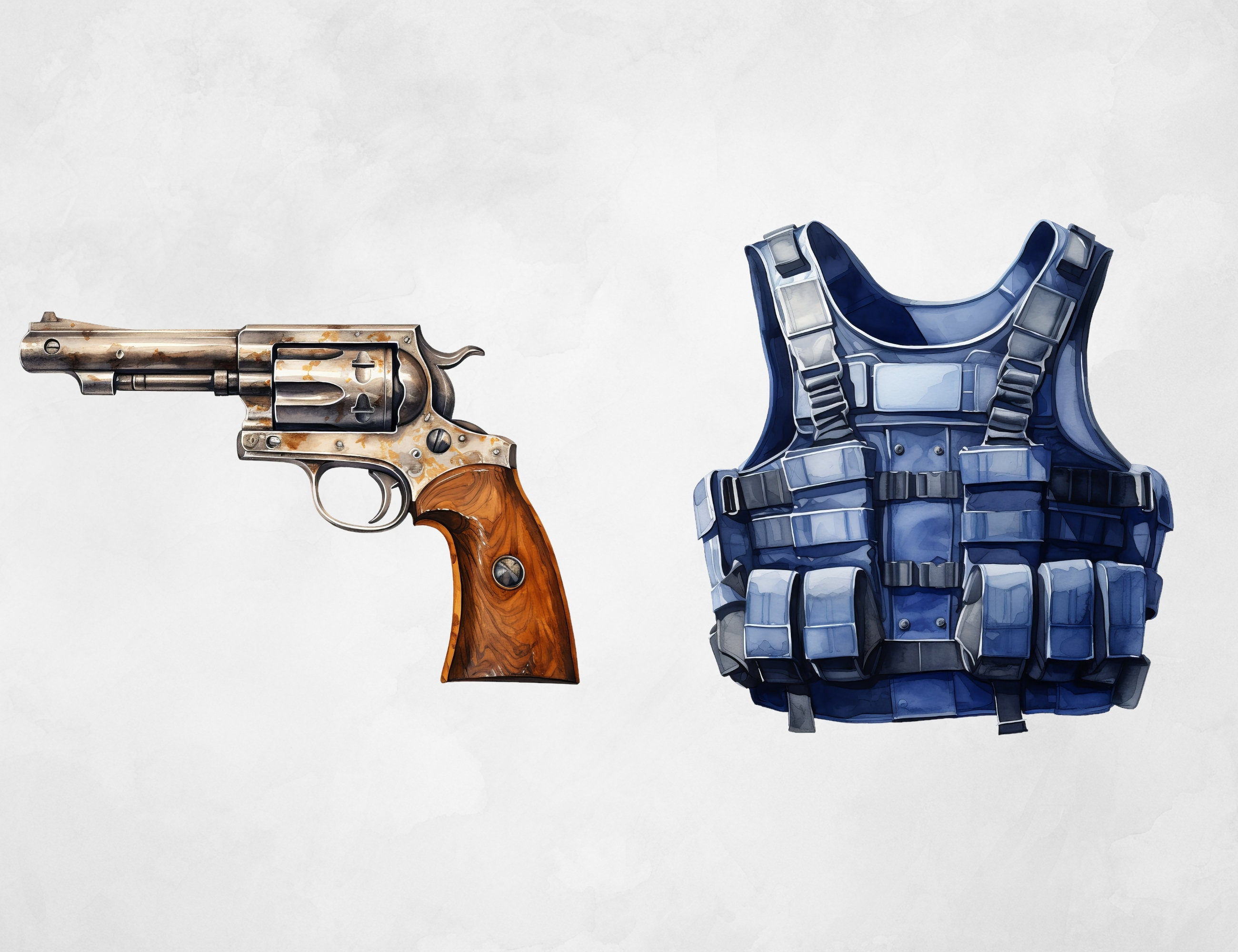 Police Watercolor Clipart, Policeman Policewoman Images, Dog, Cat ...