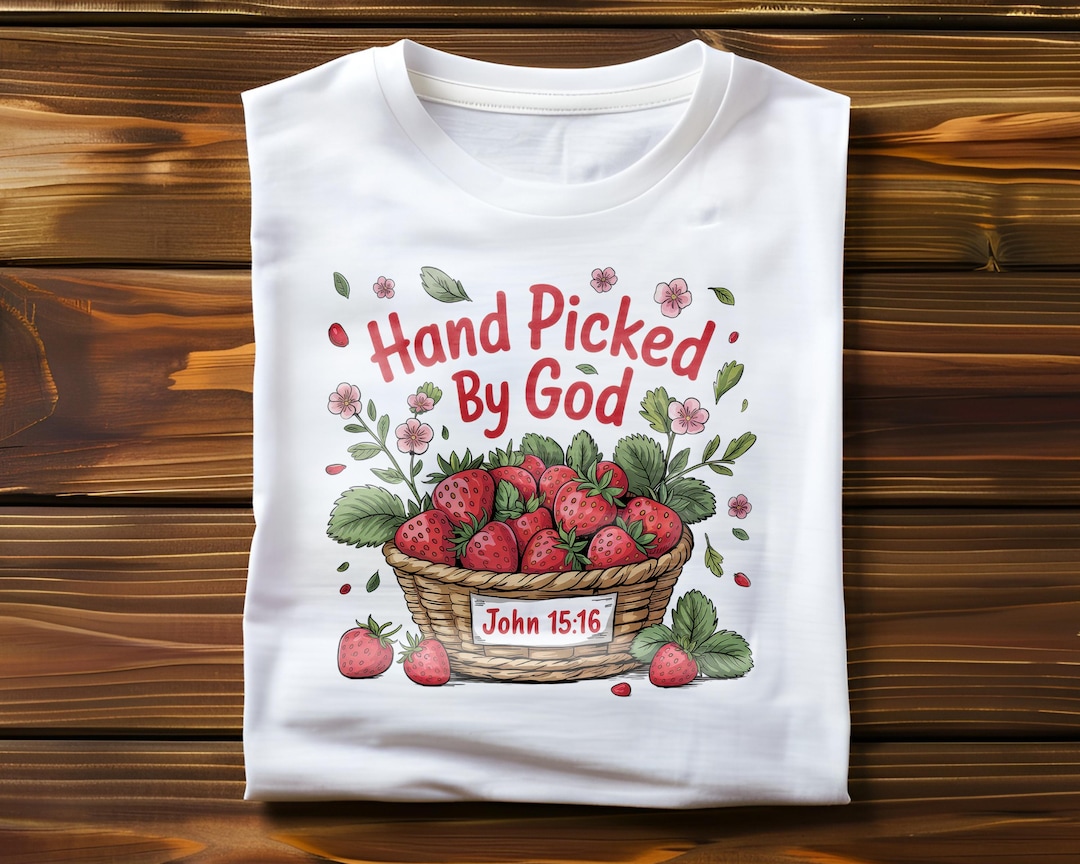 Strawberry Bible Verse PNG: Hand Picked by God, Christian Clipart ...