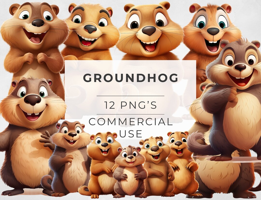 Groundhog Clipart, Transparent PNG, Woodchuck, Happy Groundhog Day ...