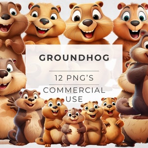 Groundhog Clipart, Transparent PNG, Woodchuck, Happy Groundhog Day ...