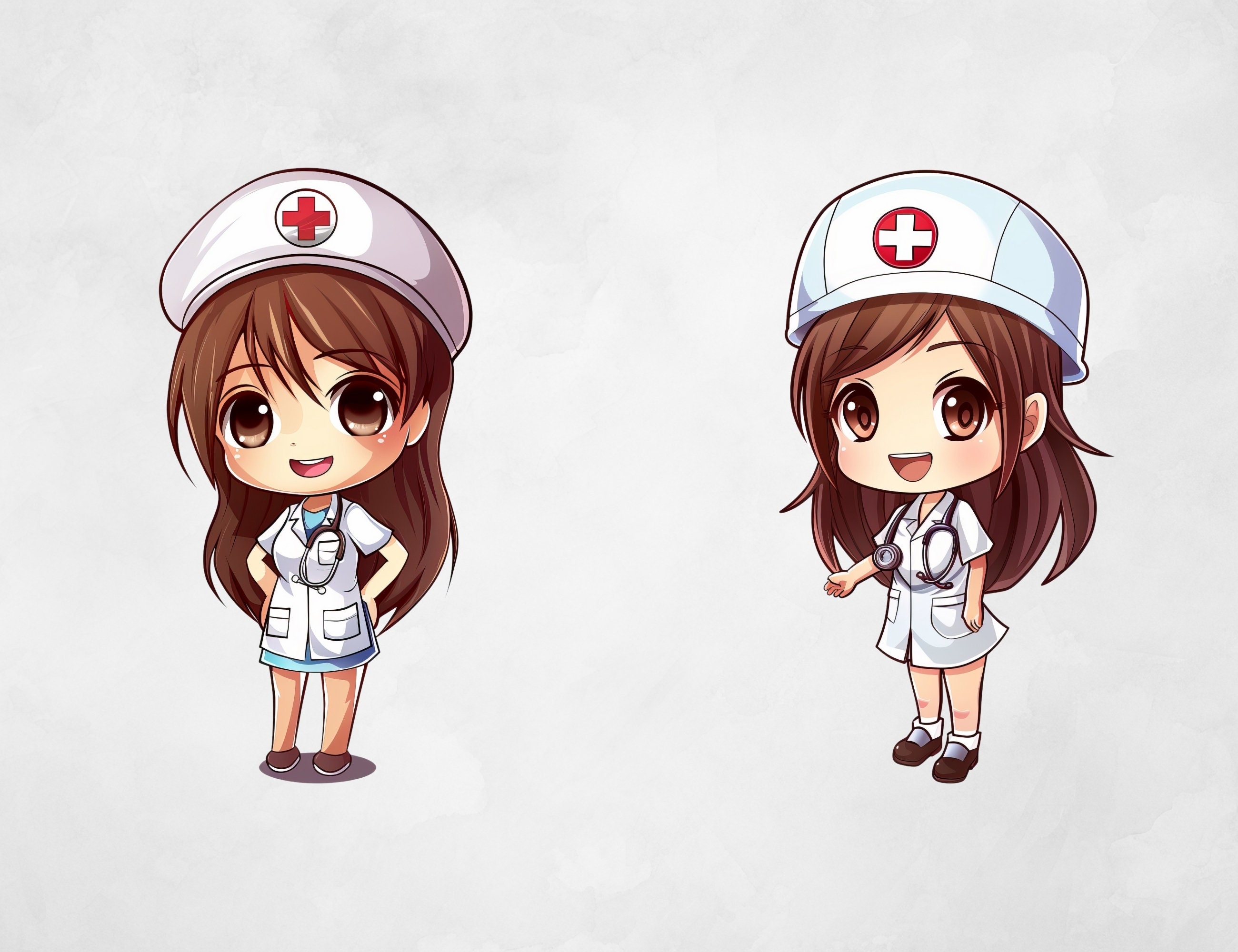 Chibi Clipart Nurse, Healthcare Worker, Hospital, Medical Doll, Cute ...