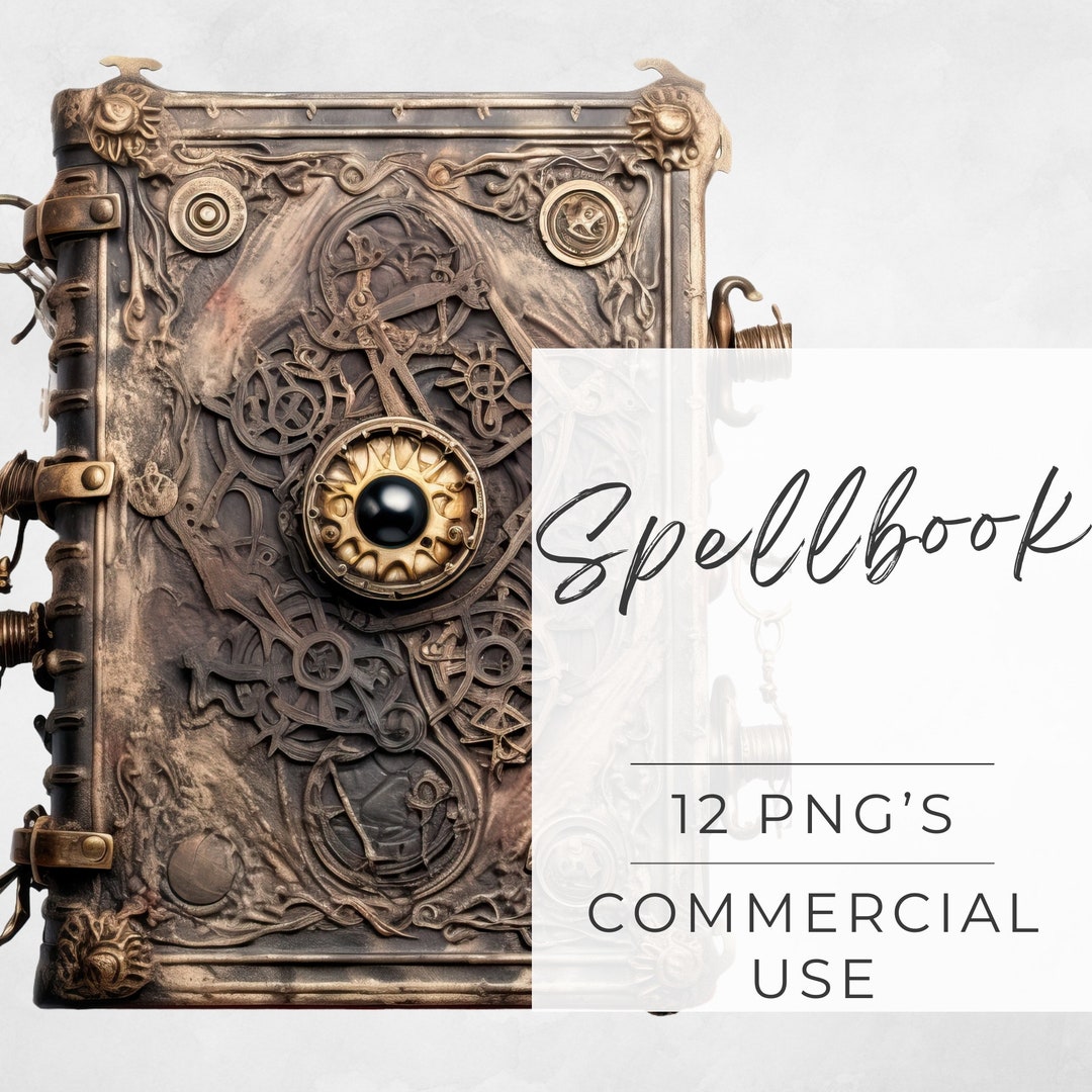 Spellbook Clipart, Fantasy Bundle, Spell Book Magic Books Watercolor ...