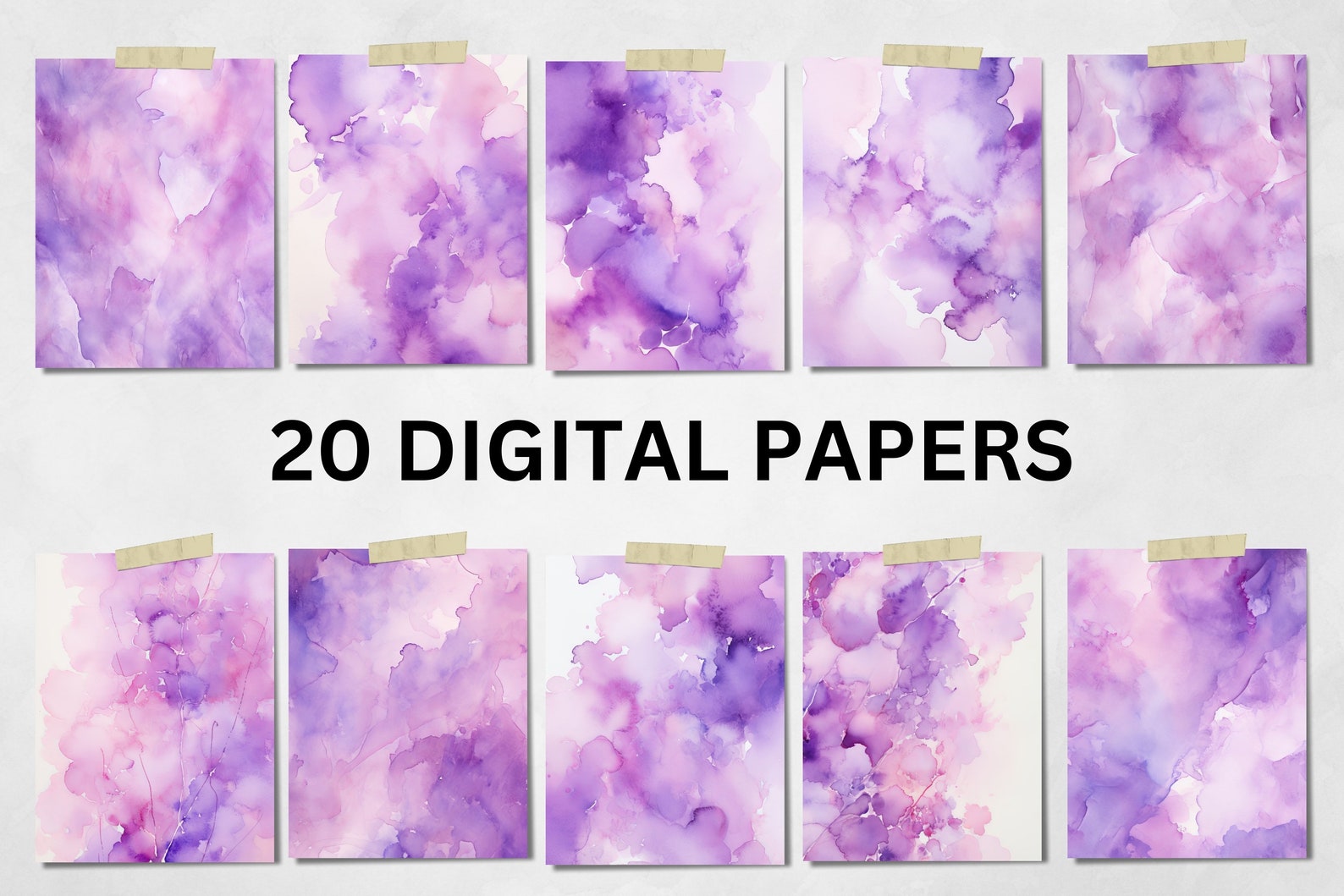 Lavender Texture Clipart, Digital Paper Pack, Purple Background, JPG ...