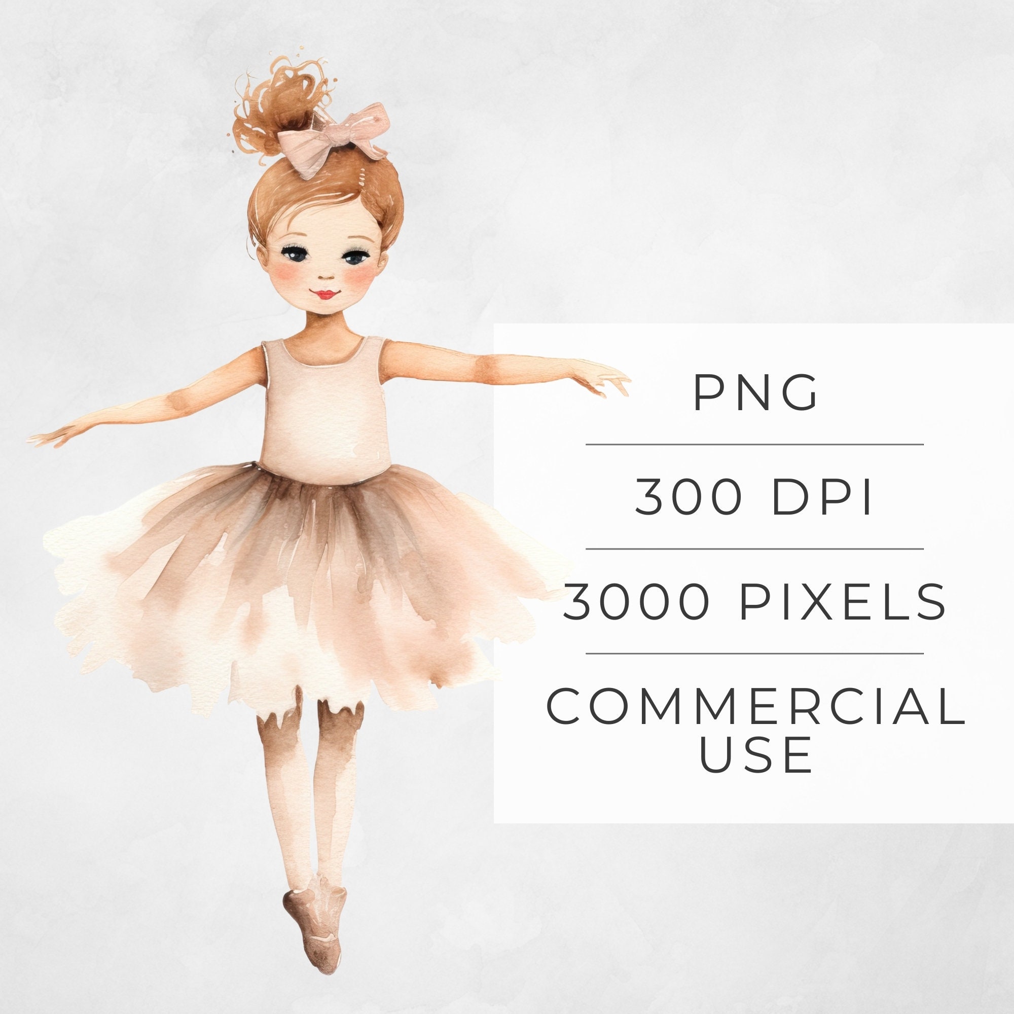 Ballerina Clipart, Cute Ballet, Pink Tutu, Birthday, Watercolor Images ...