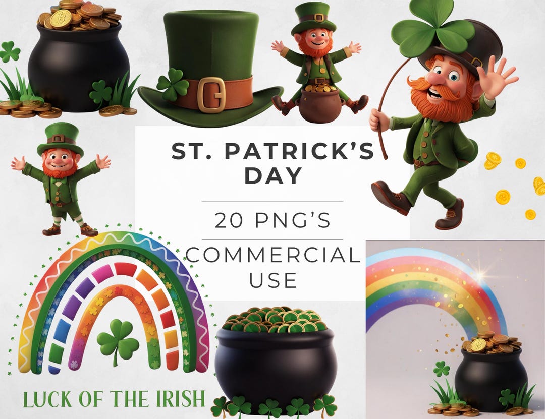 St Patricks Clipart, Patricks Day Images, Leprechaun, Shamrock, Beer ...
