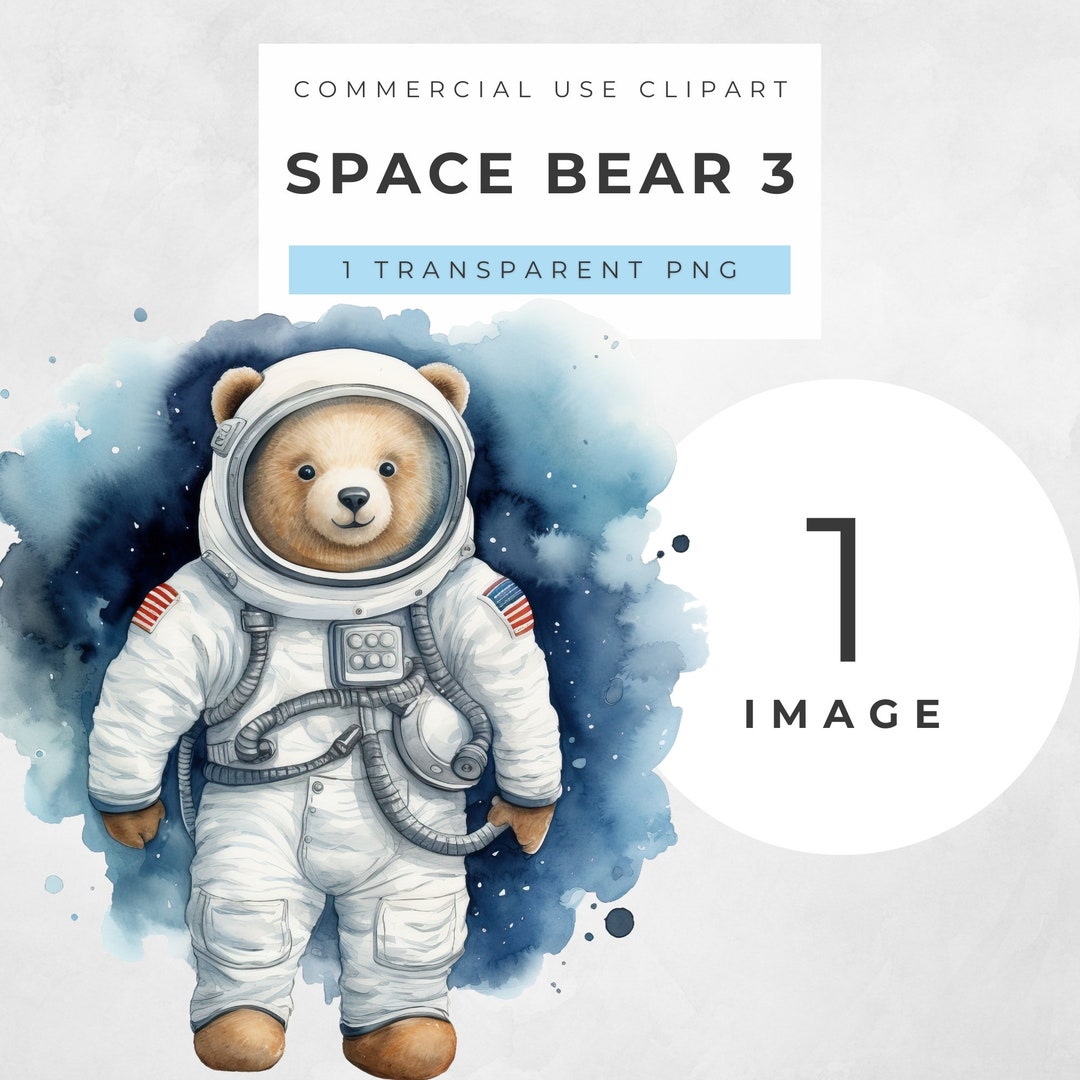 Bear in Space Transparent PNG Clipart, Fantasy Character Image ...