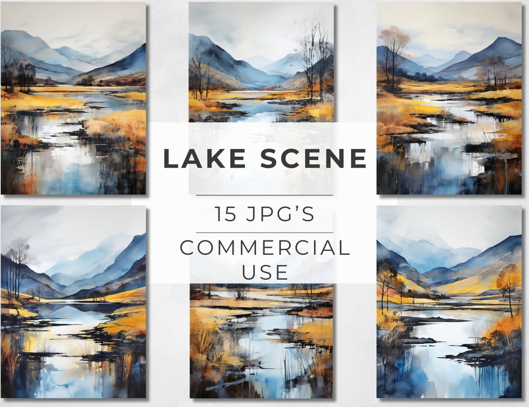 Lake Digital Paper, Water Scenery, Nature, Mountains, Backgrounds ...