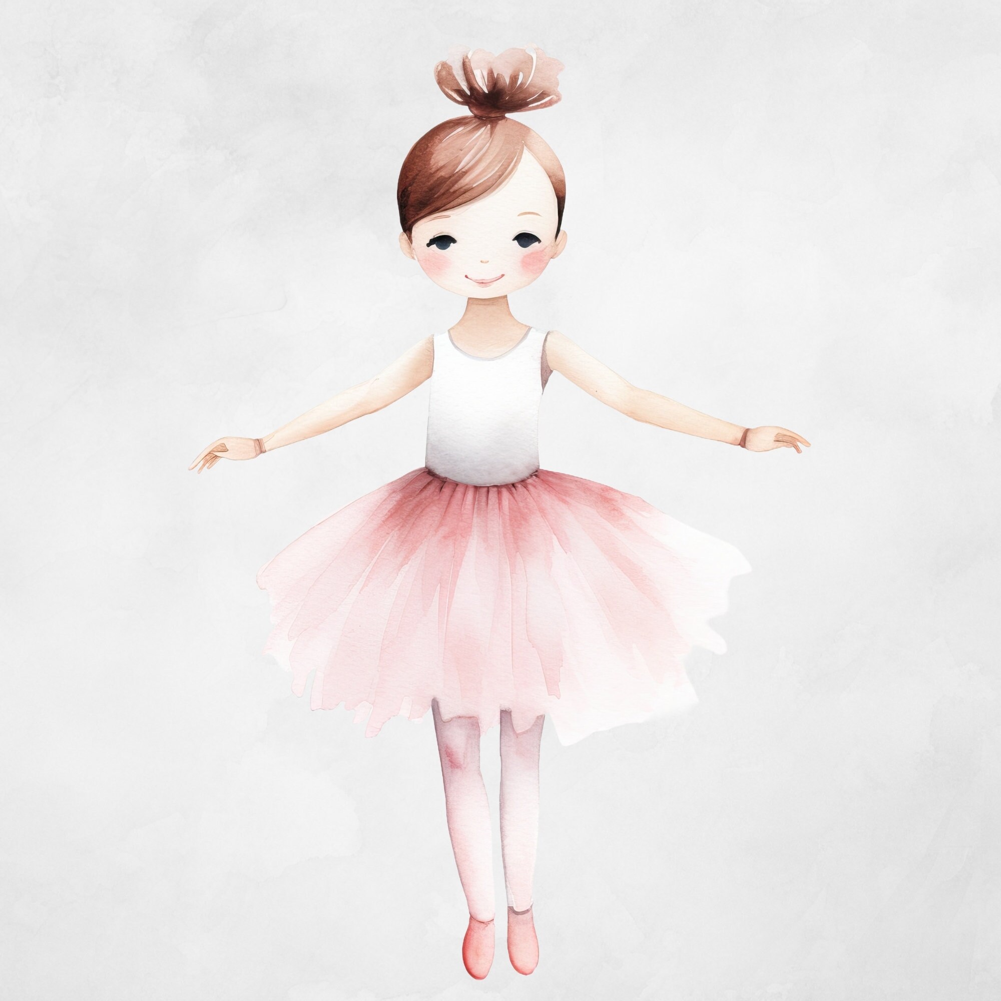 Ballerina Clipart, Cute Ballet, Pink Tutu, Birthday, Watercolor Images ...