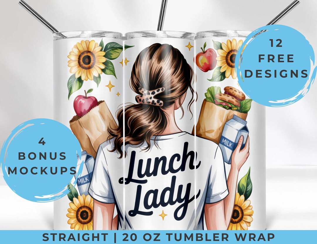 Lunch Lady Tumbler Wrap: School Cafeteria Design (digital Design) - Etsy