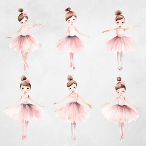 Ballerina Clipart, Cute Ballet, Pink Tutu, Birthday, Watercolor Images ...