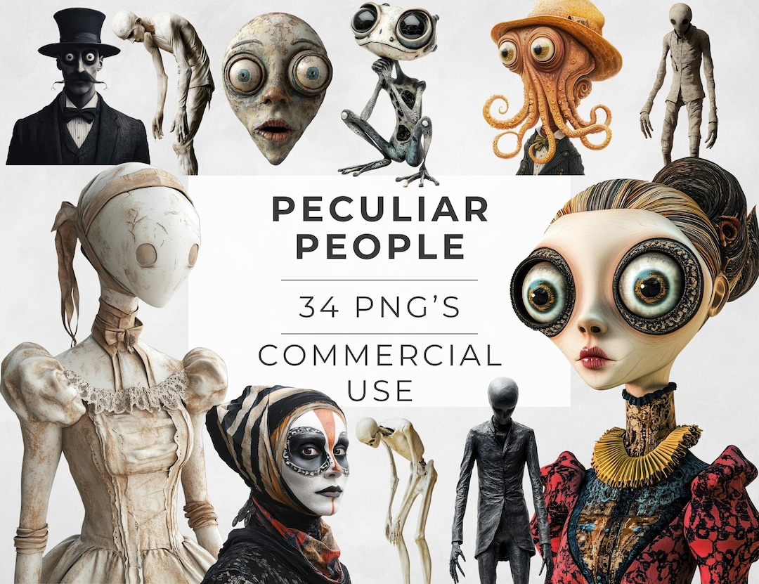 Whimsical People Clipart: Quirky Watercolor PNG Illustrations ...