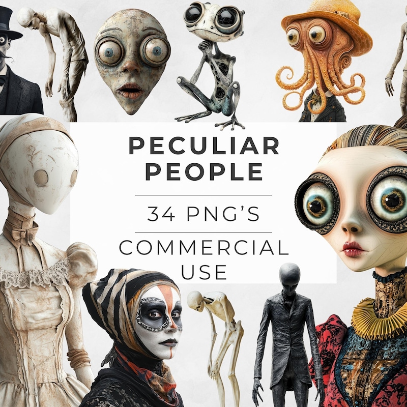 Peculiar Character Clipart - Etsy