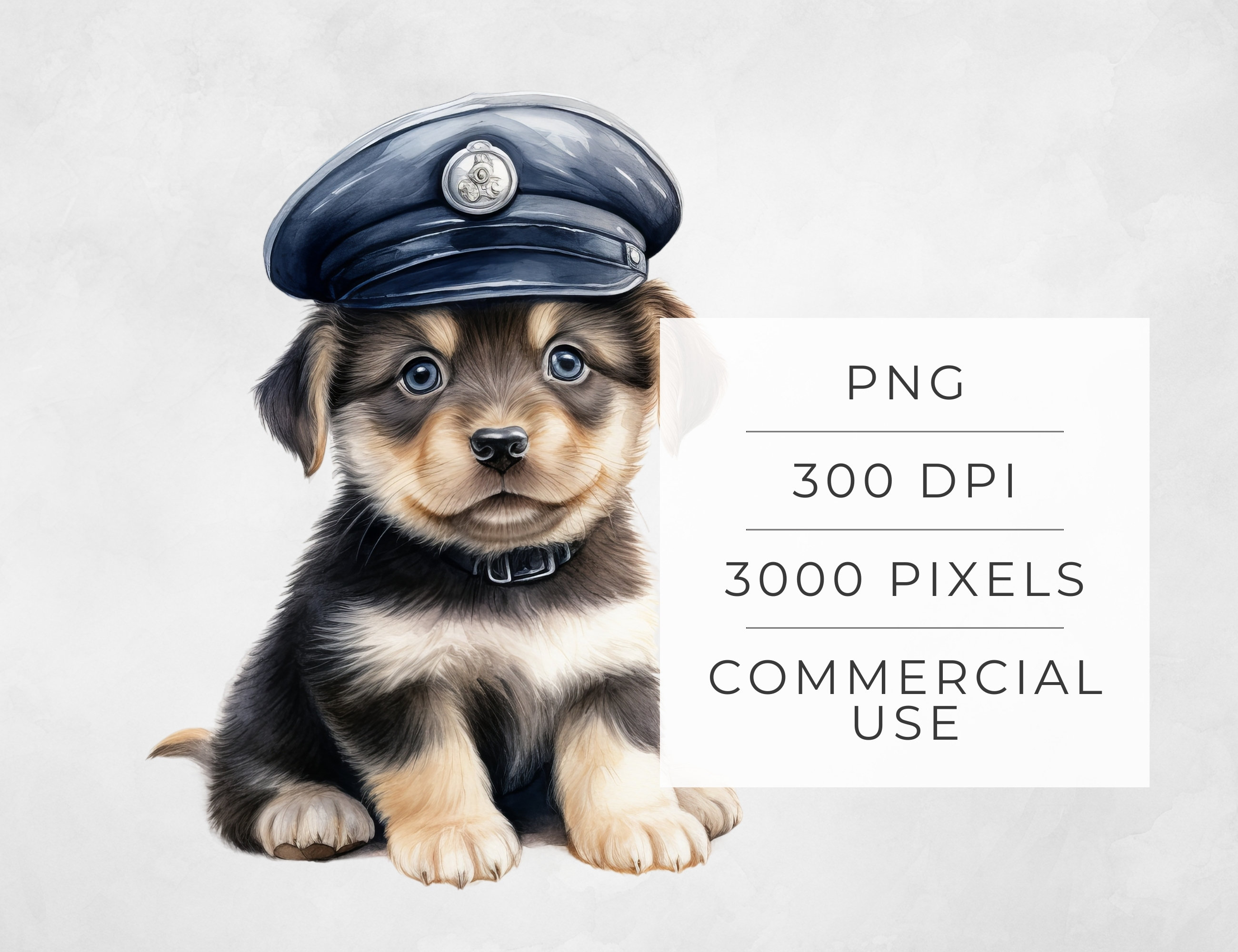 Police Watercolor Clipart, Policeman Policewoman Images, Dog, Cat ...