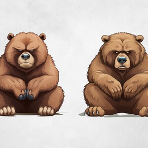 Grumpy Bear Clipart, Teddy Bear, Watercolor Bear, Scrapbook ...