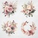 Blush Pink Floral Clipart, Rose Watercolor Flowers Pack, Wedding ...