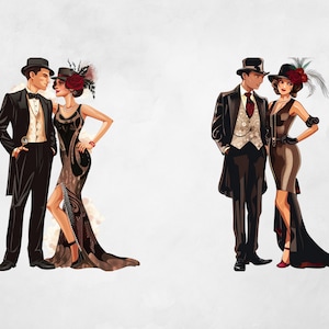 Roaring 20s Clipart, Flapper Girl, 1920s Images, Great Gatsby, Nineteen ...