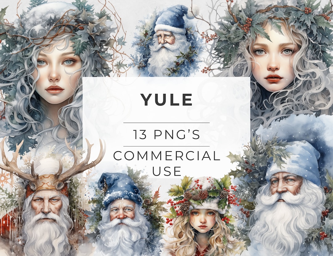 Yule Clipart, Watercolor, Commercial Use, Transparent PNG, 300 Dpi ...
