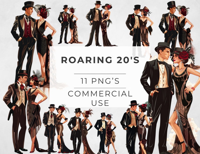 Roaring 20s Clipart, Flapper Girl, 1920s Images, Great Gatsby, Nineteen ...